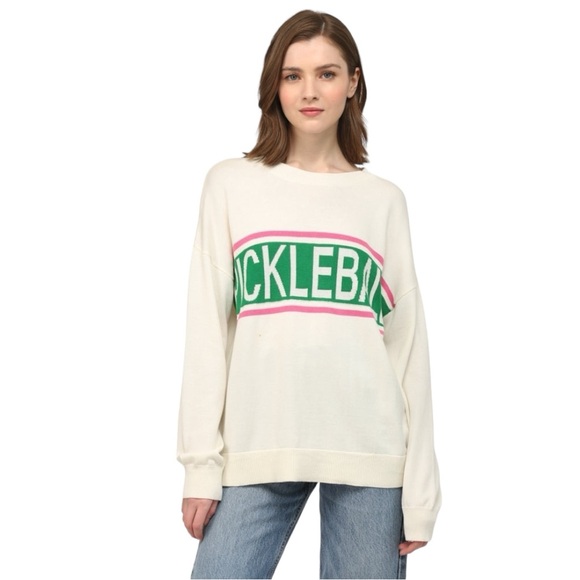 Fate | Sweaters | Fate Cream Crew Pickleball Sweater | Poshmark